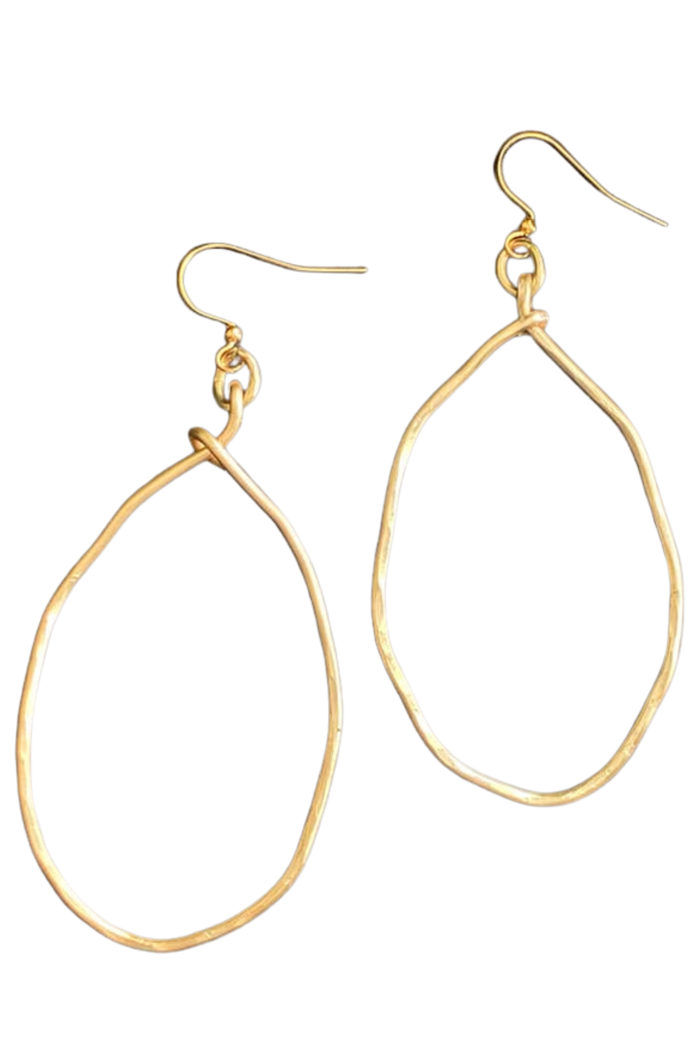 Large Gold Hammered Wavy Hoops – Style House Frisco