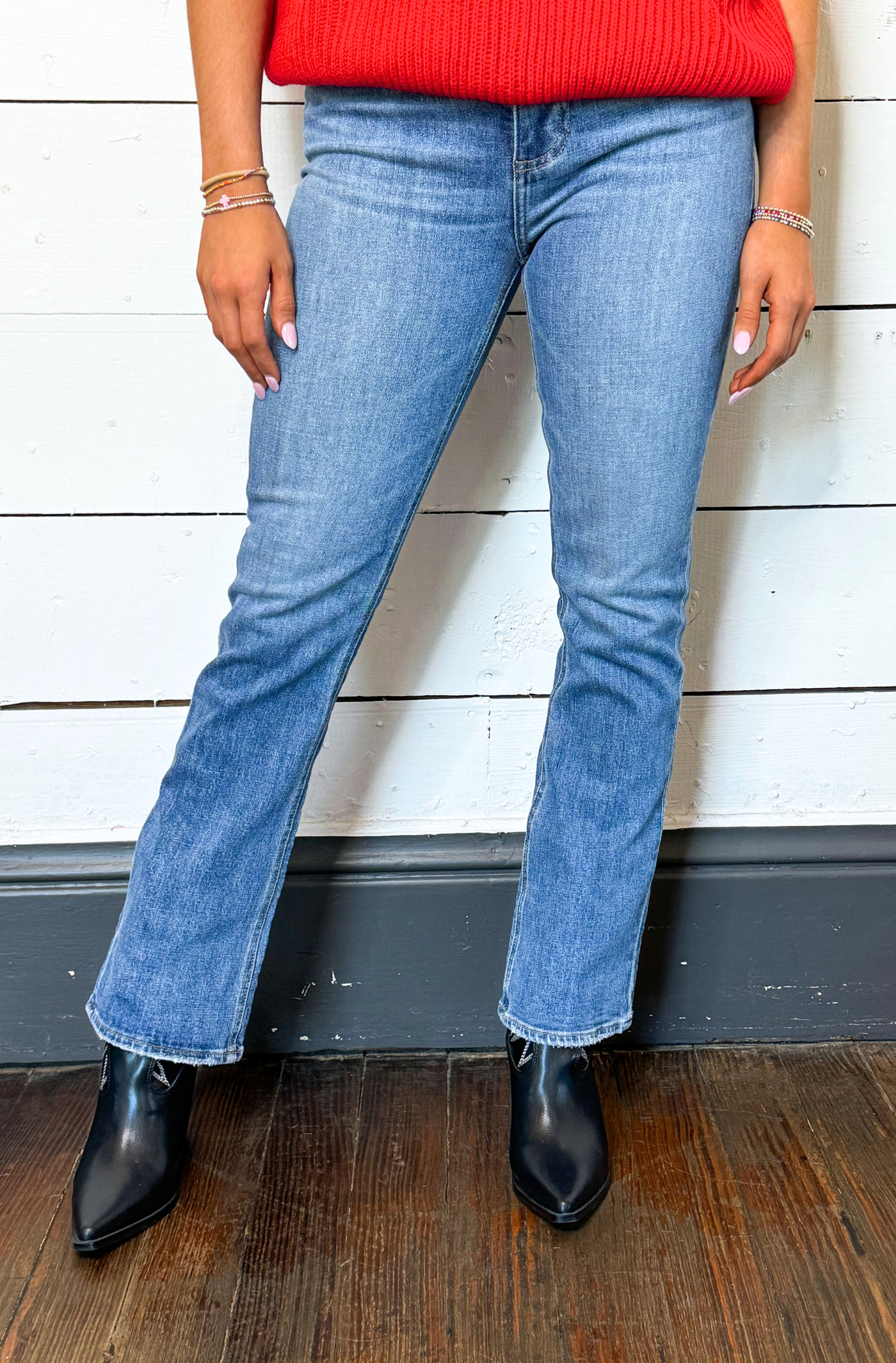 Krista High Rise Slim Boot Cut Jean - Vibrant - Pistola Denim (FINAL S ...