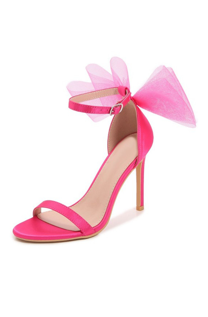 Hot Pink High Heels With Bow