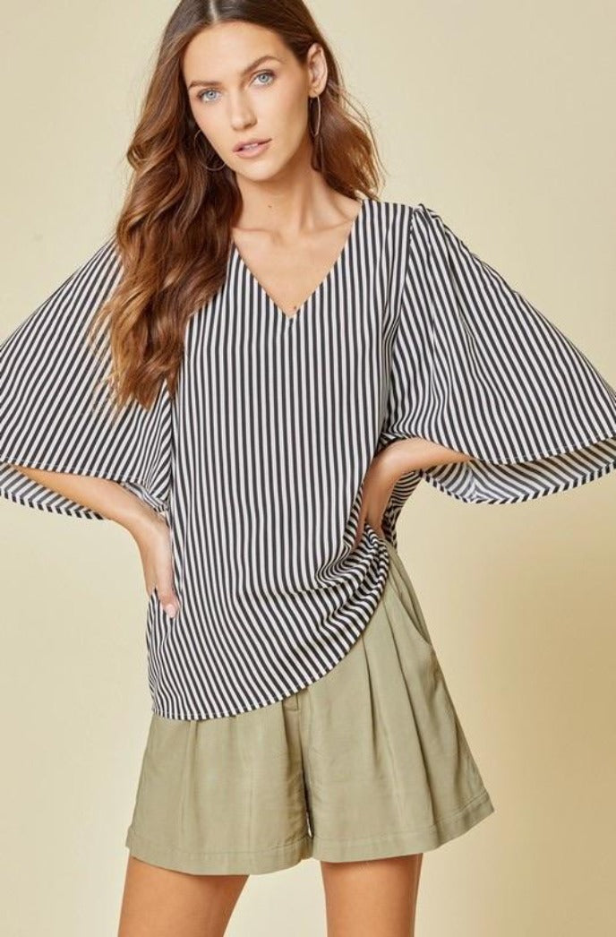 Wednesday Stripe Blouse – Style House Frisco